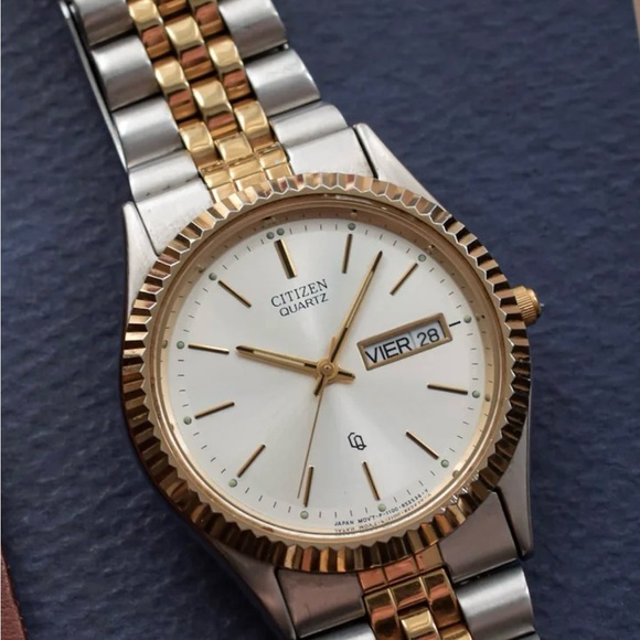 Citizen | Accessories | Rare Citizen Day Date Quartz Dual Tone Vintage ...